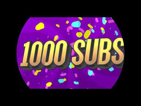 1000 subscribers intro template || free to use || no copyright || YRCREATION