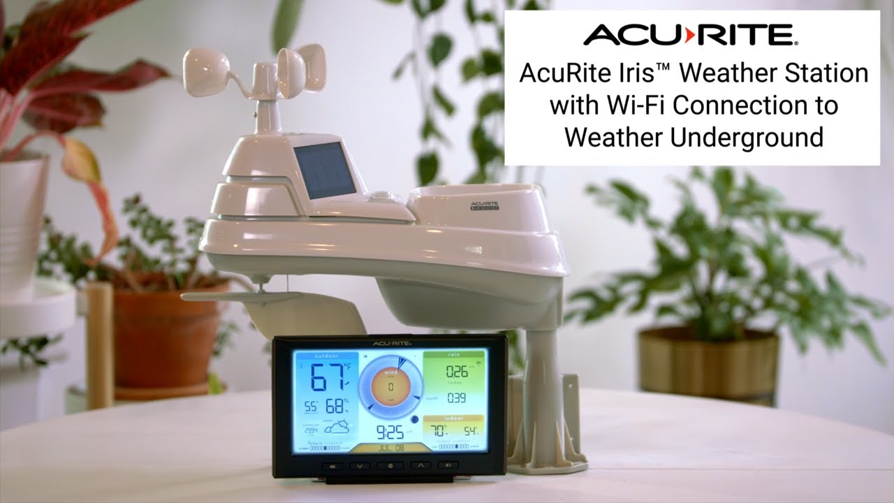 AcuRite Iris™ (5-in-1) Home Weather Station with Wi-Fi Connection to Weather Underground Features