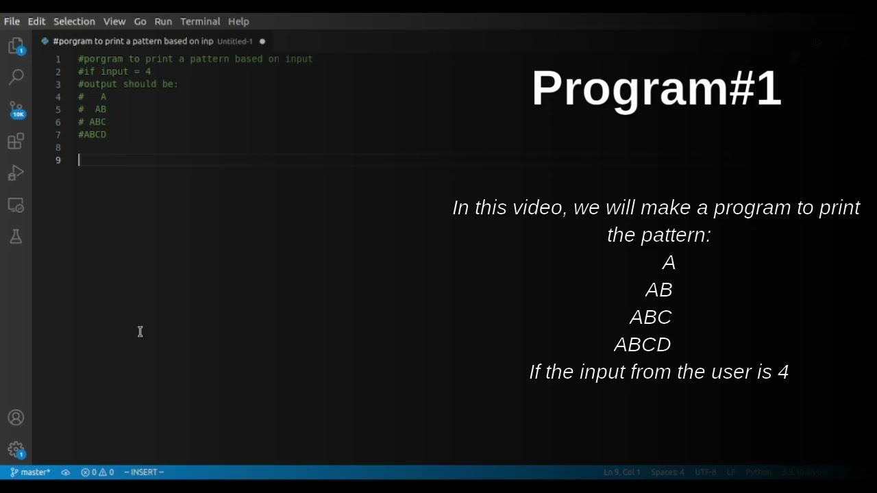 Python Program - Right aligned pattern based on Input