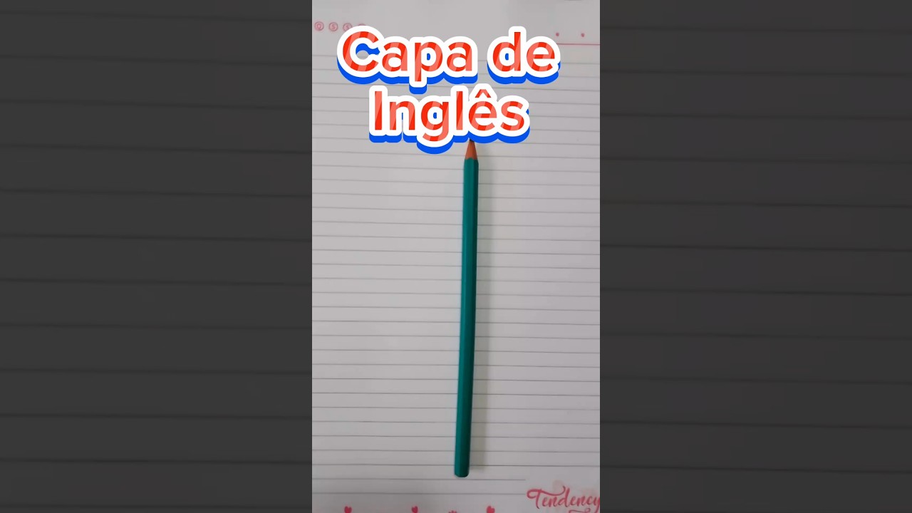Como fazer capa de matéria para inglês #voltaasaulas #capas #materialescolar #2025 #shorts