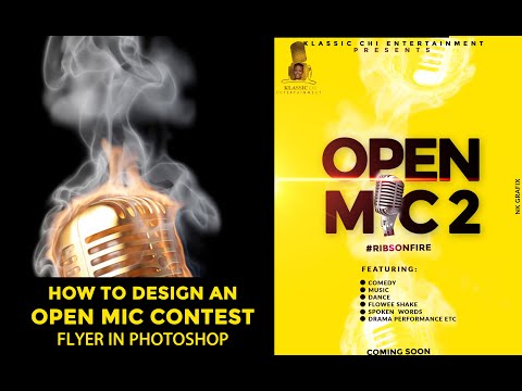 How to Design an Open Mic Contest Flyer/Photoshop 2021 toturials