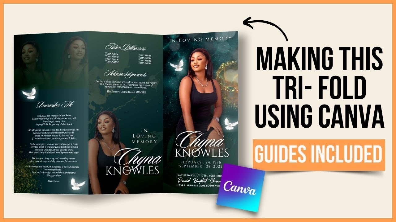 How To Make A Tri- Fold Using Canva Guides Included | Tips On Trifold Layout |How To Fold A Brochure