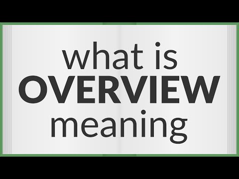 Overview | meaning of Overview