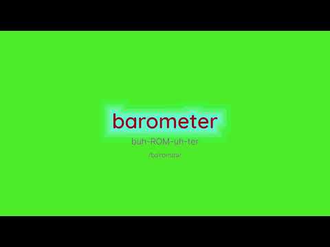 How to pronounce Barometer