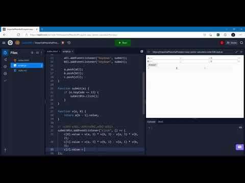 Creating a Vector Calculator!