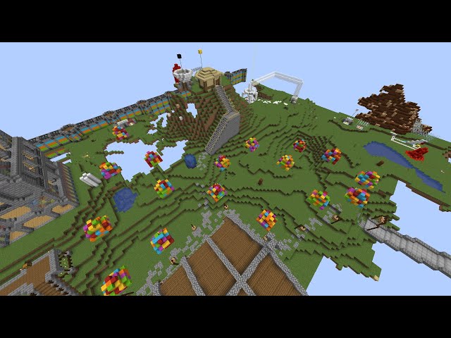 Rainbow Town RECREATION (NOT FINISHED) Minecraft Map