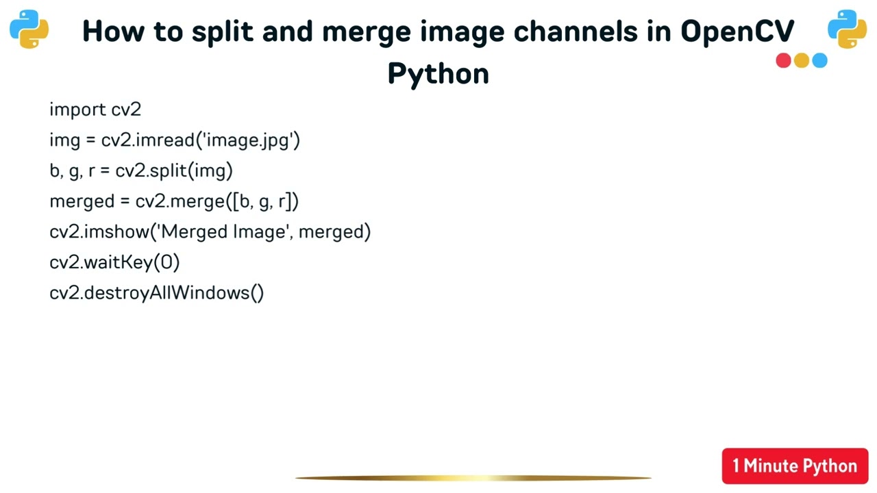 How to split and merge image channels in OpenCV Python