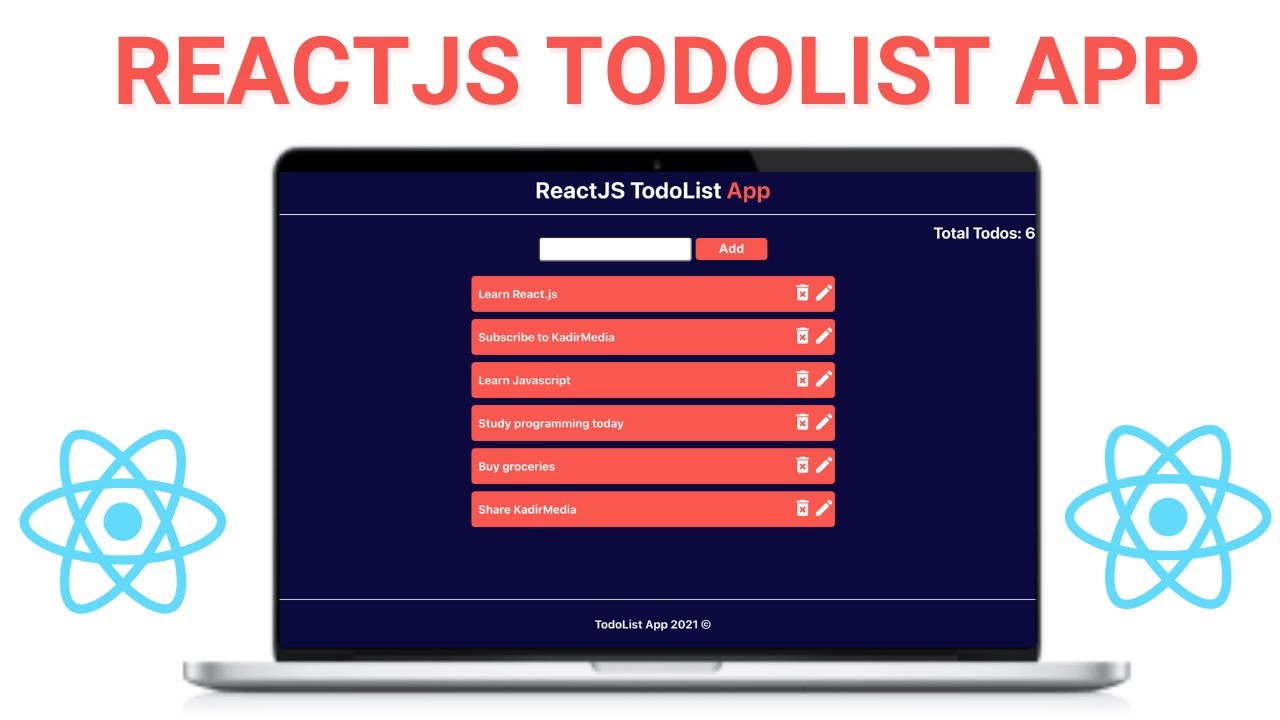 🔴ReactJS TodoList App | useRef useEffect useState useCallback | ReactJS Tutorial For Beginners