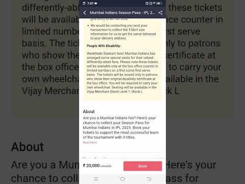 like these we can buy Mumbai indians Home ground ipl tickets. From Book My show