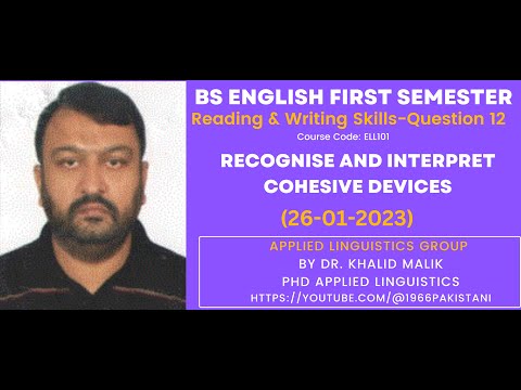 Recognise and Interpret Cohesive Devices