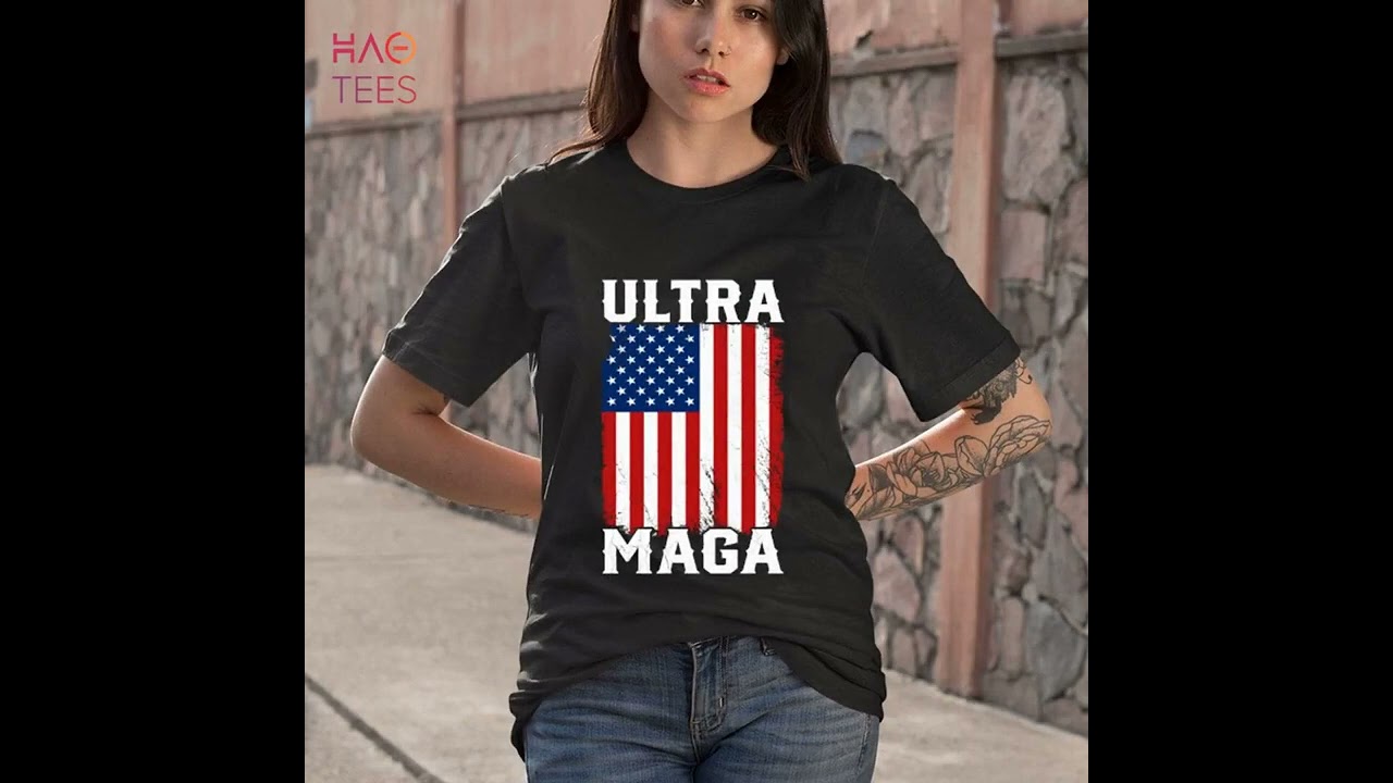 Distressed Ultra Maga USA American Flag Patriotic Shirt - Haotees