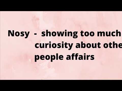 Meaning of the word nosy | use it your daily English communication