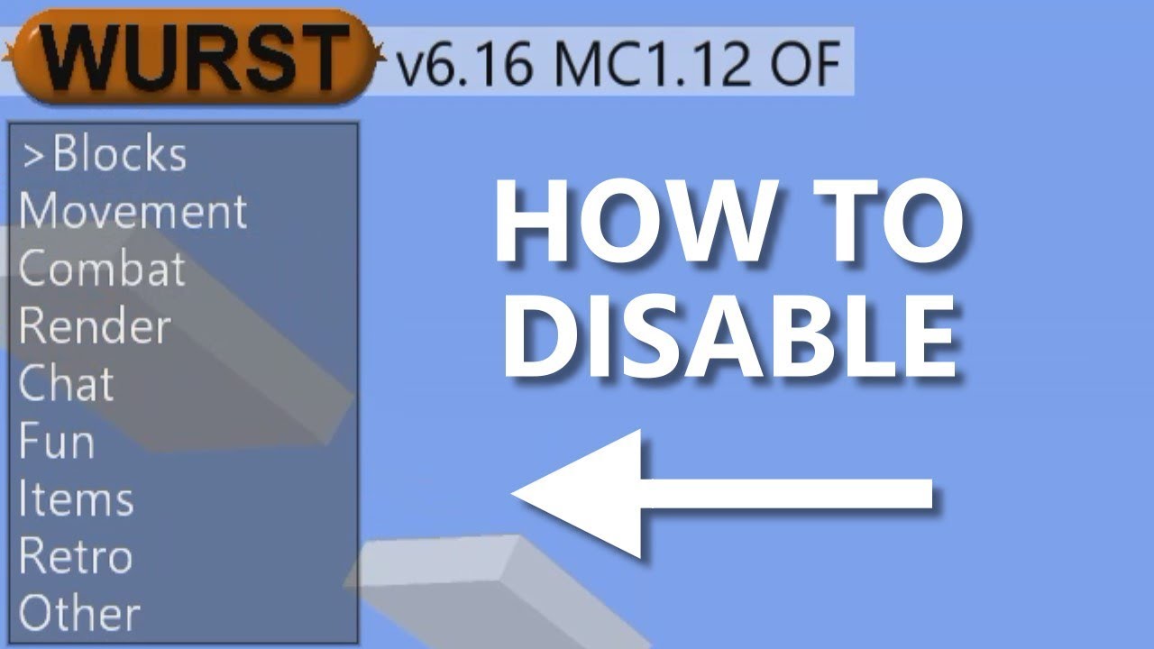 How To Disable TabGUI - Wurst Client