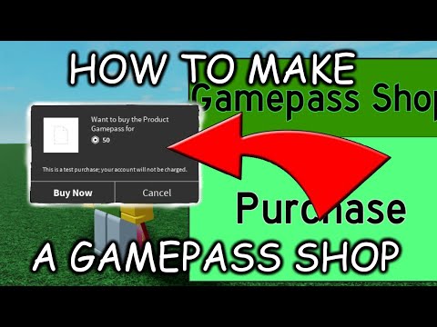 HOW TO MAKE a GAMEPASS SHOP in ROBLOX STUDIO
