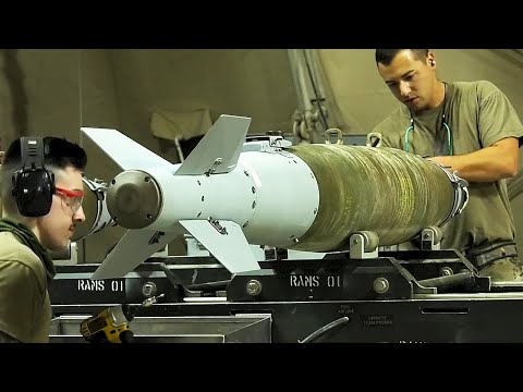 332nd AEW (Air Expeditionary Wing) AMMO Shop Work Putting Together Weapons For An Upcoming Mission