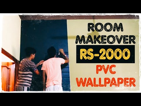 Room Makeover 🔥🔥| Only In Rs-2000 | PVC Wallpaper