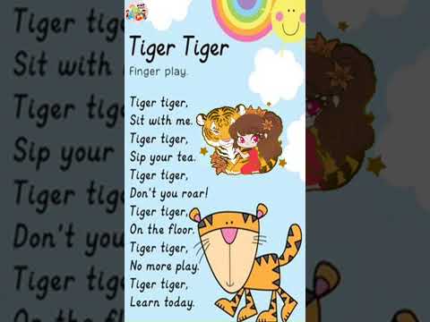 Tiger Tiger 🐅🐯 || nursery rhymes | kids poem |