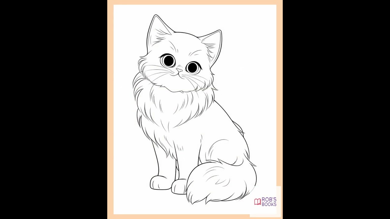 100 Realistic Cat Coloring Pages