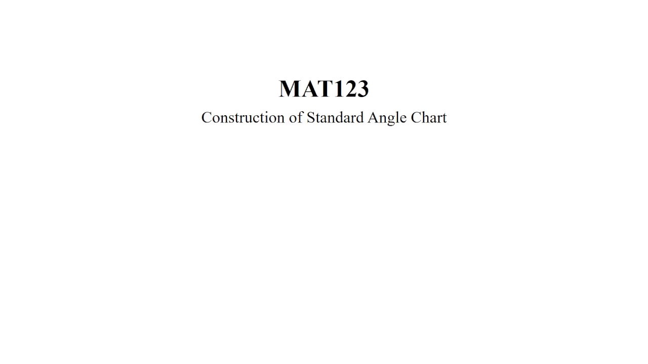Standard Angle Chart   Construction slide show