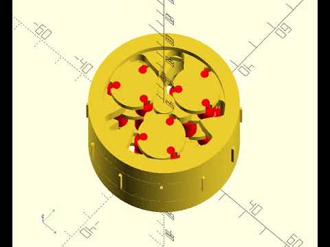 Download free SCAD file Planetary Roller Robot Actuator 44:1 • 3D print ...