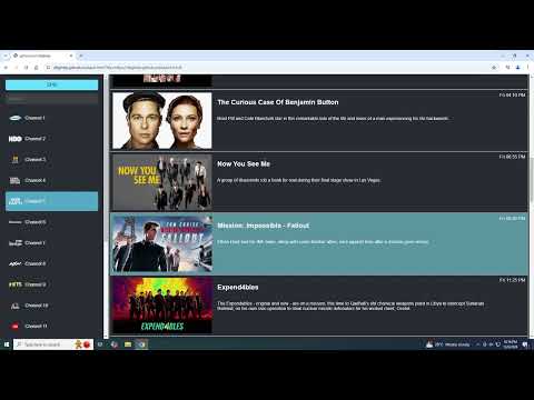 HTML IPTV Player with EPG viewer/display for M3U8 playlist