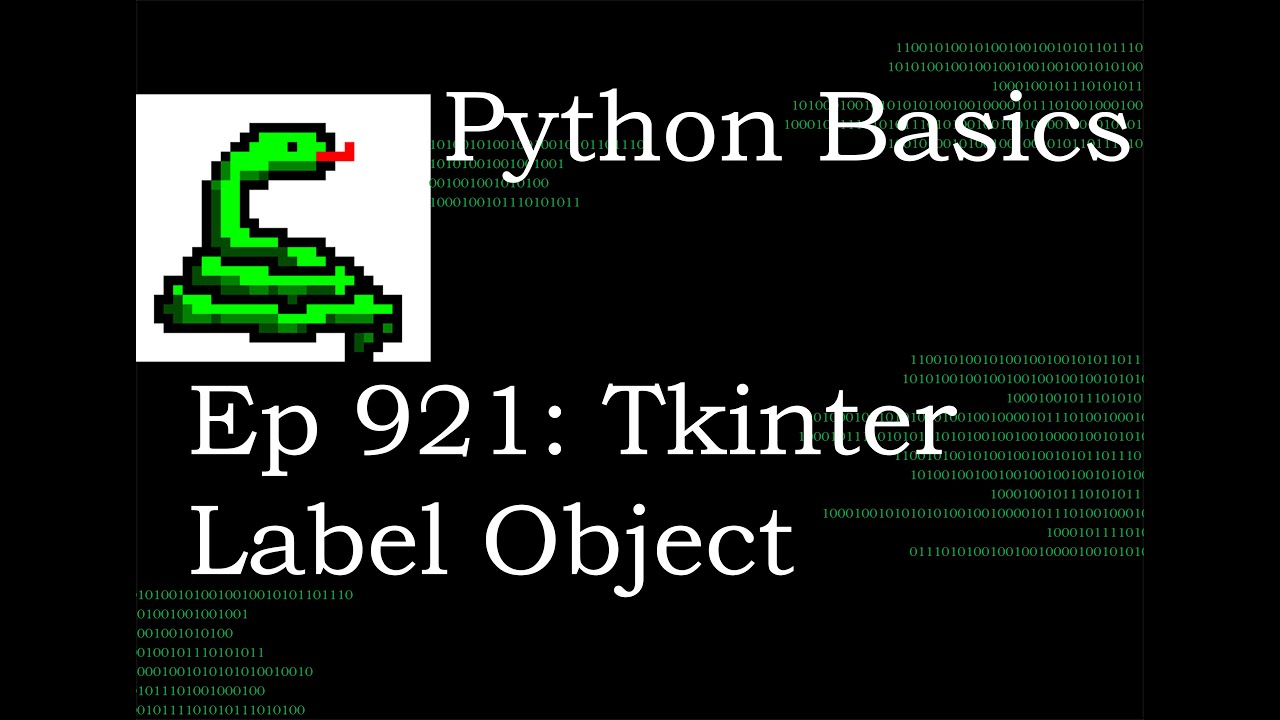 Python Basics Tutorial Tkinter Label Object || Digital Clock Series
