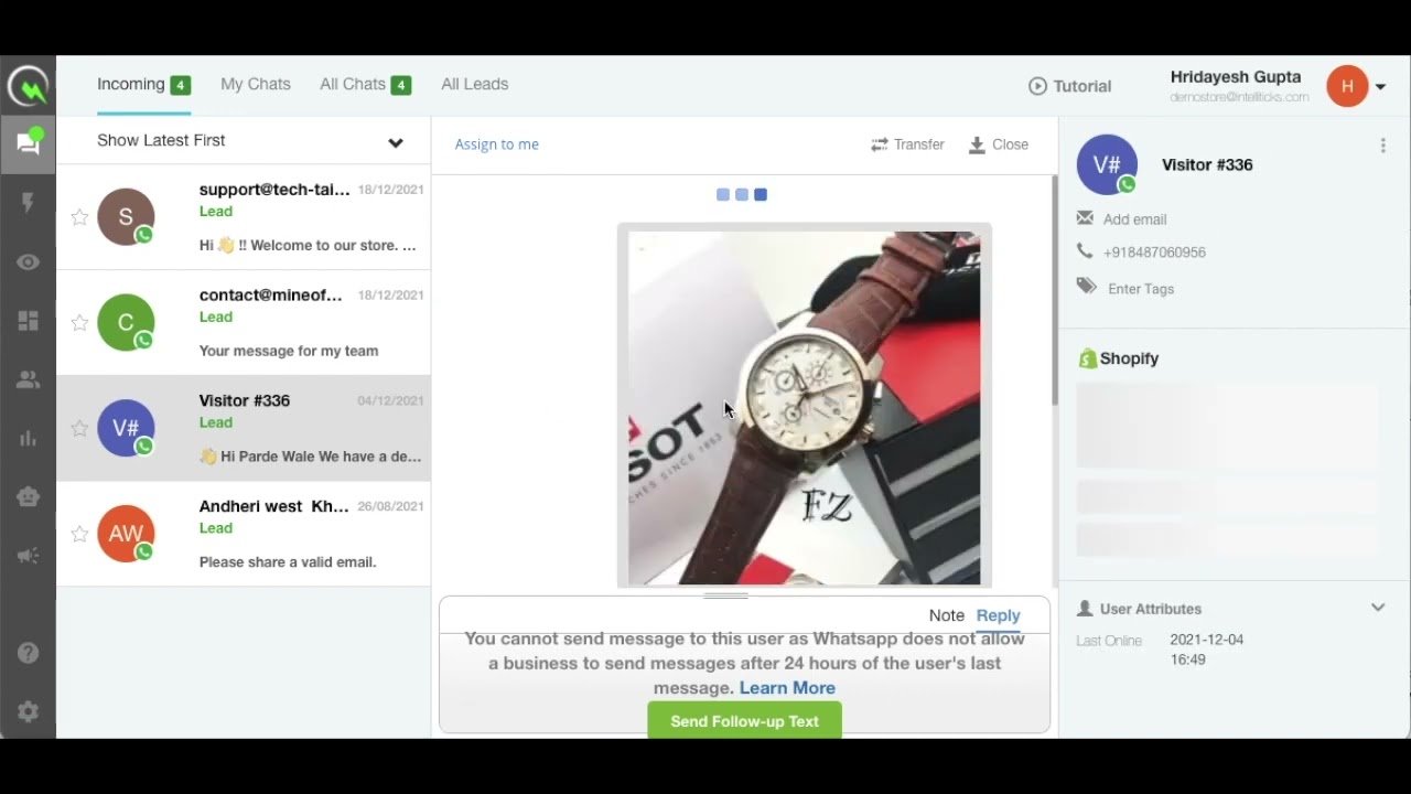 WhatsApp one inbox with multi-agent login | How to reply manually | QuickReply.ai