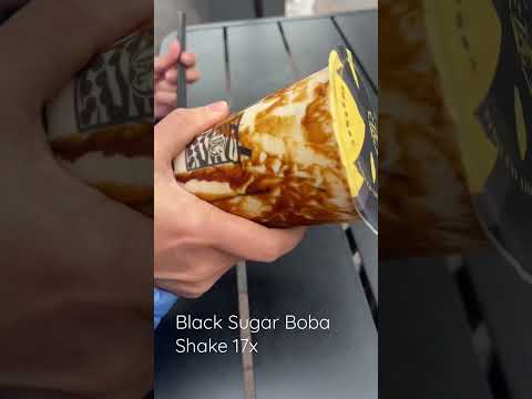 Black Sugar Boba Milk With Cream Mousse | Tiger Sugar | Korea Town | Los Angeles