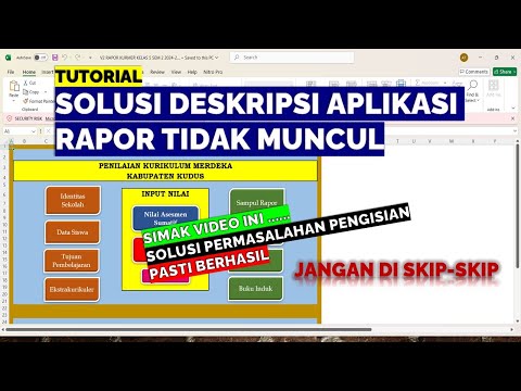 SOLUSI DESKRIPSI APLIKASI RAPOR TIDAK MUNCUL
