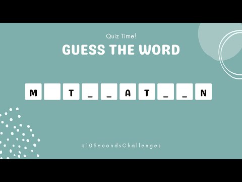 Missing Letters Challenge: Can you find all 7 words?