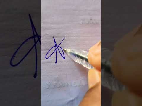 Arshad: beautiful signature style: A letter signature | A signature #viral #video #shorts #short