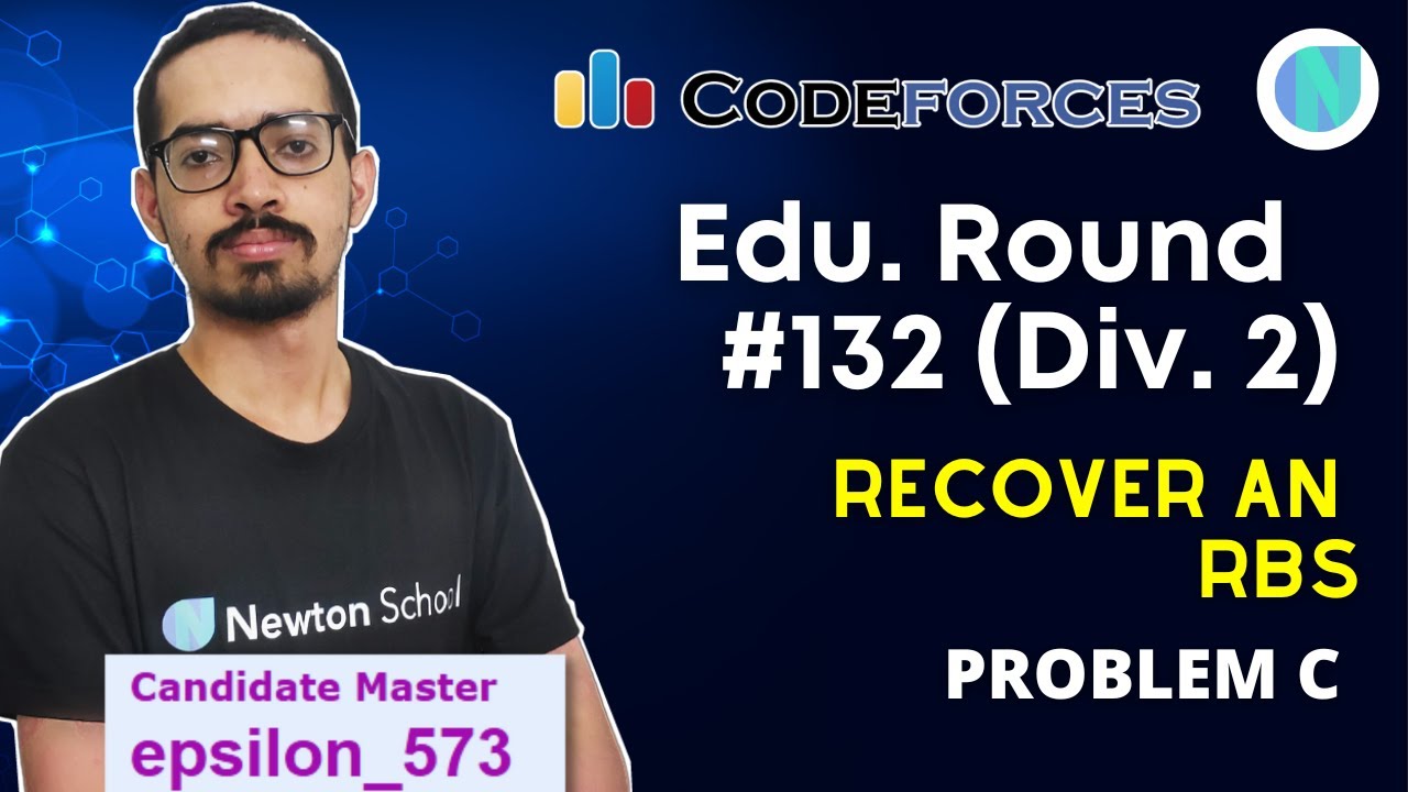 Recover an RBS || Codeforces Educational Round 132 Div2 Problem C