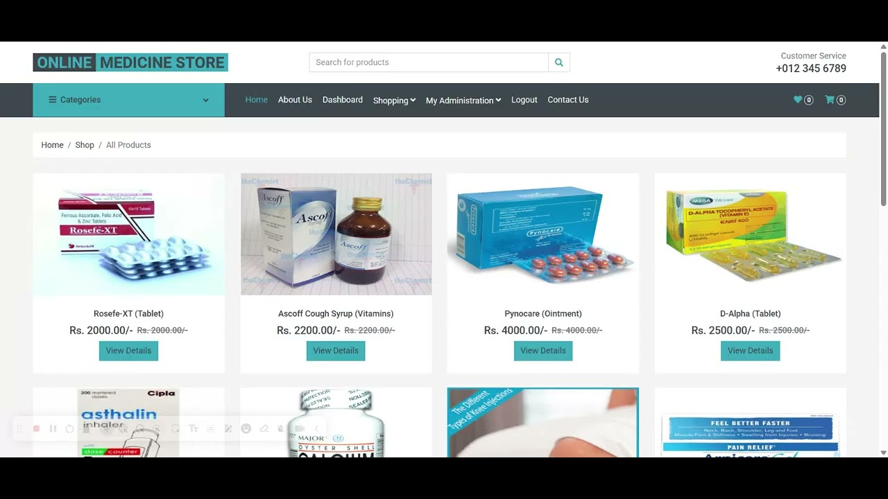 Online Medicine Store - Python Django Project Source Code