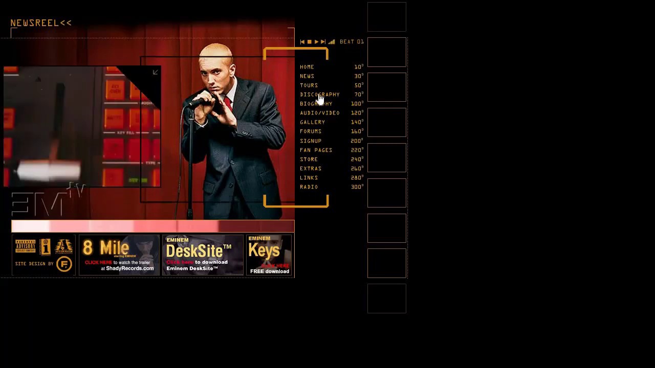 Eminem flash website in 2002