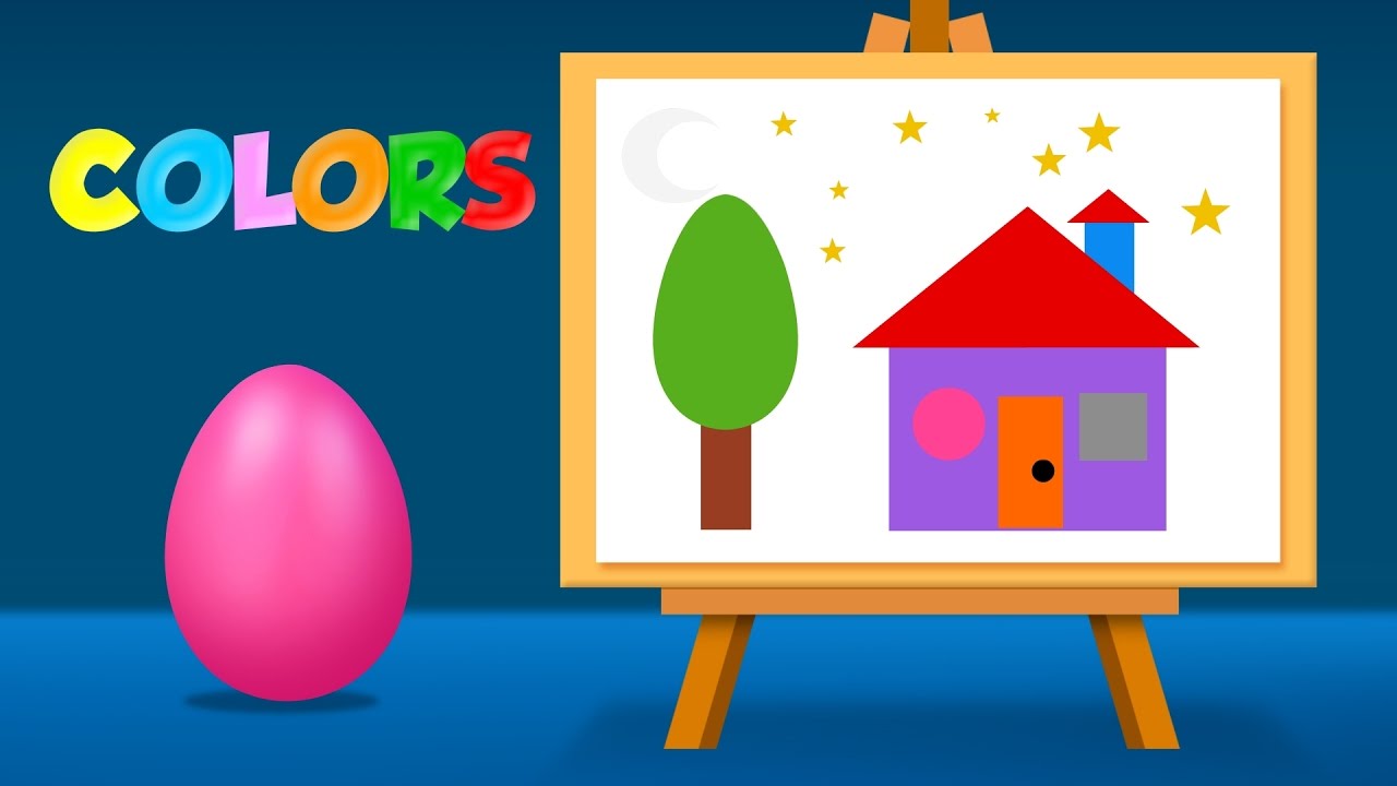 Learn Colors and Shapes with Coloring Pages - Colouring pages for Chiildren