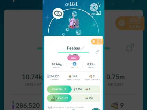 How To Evolve Feebas in Pokemon Go Feebas Not Evolving Problem #pokemongo #evolve #feebas #shorts