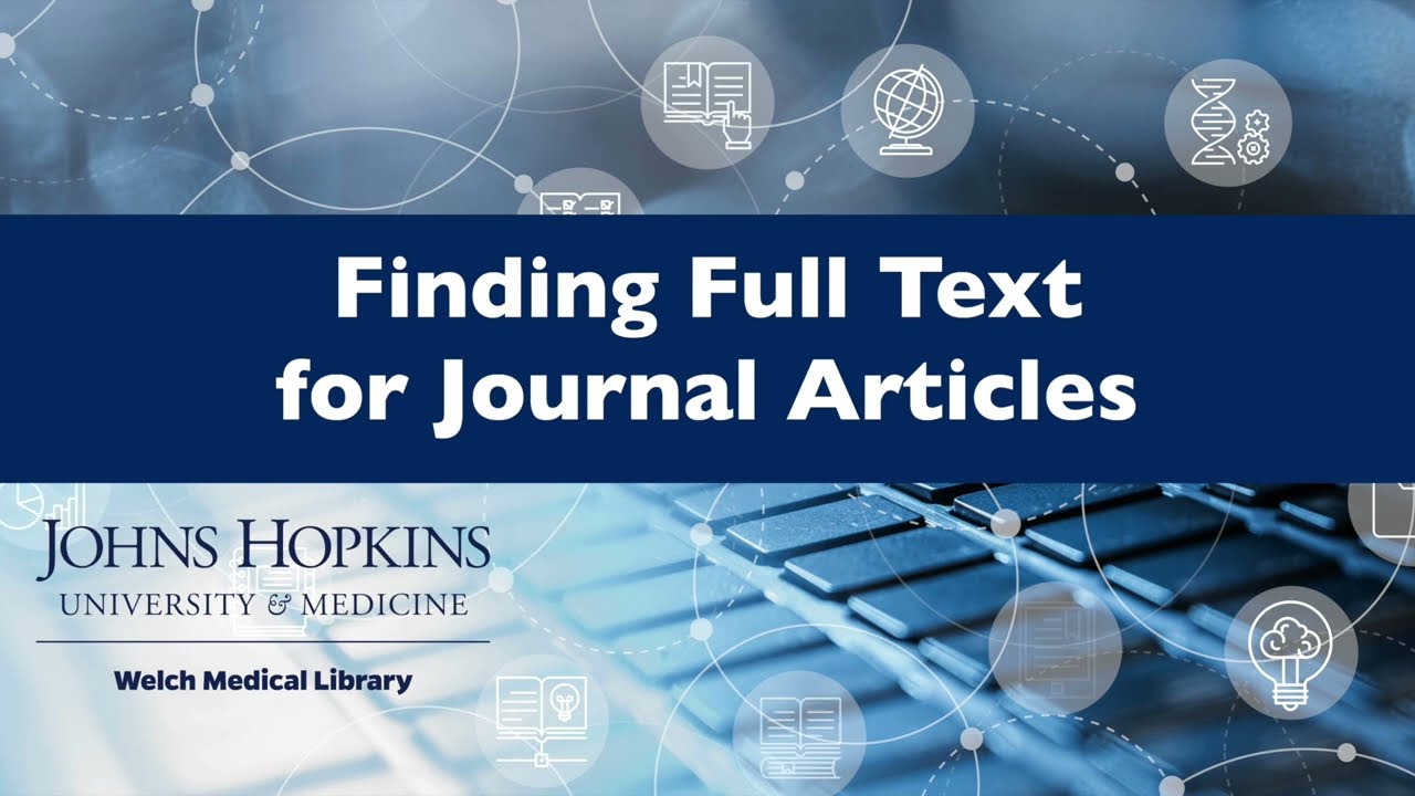 Finding Full Text for Journal Articles