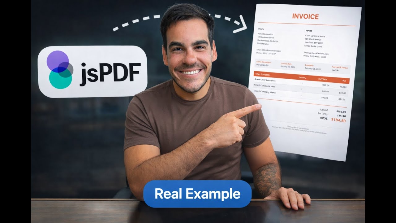 jsPDF Tutorial: Generate PDFs from HTML in JavaScript (Real Invoice Example)