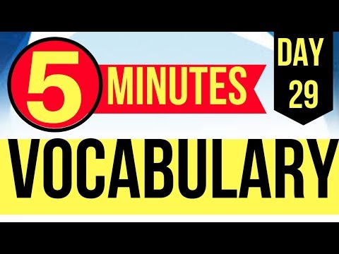 5 minutes Vocabulary - Day 29