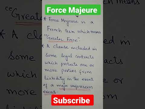 What is Force Majeure?
