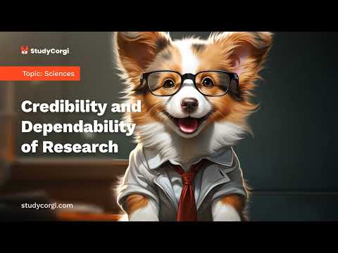 Credibility and Dependability of Research - Research Paper Example