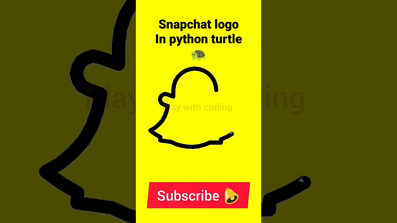 Make Snapchat logo in python turtle graphics #python #pythonturtle #codingstatus