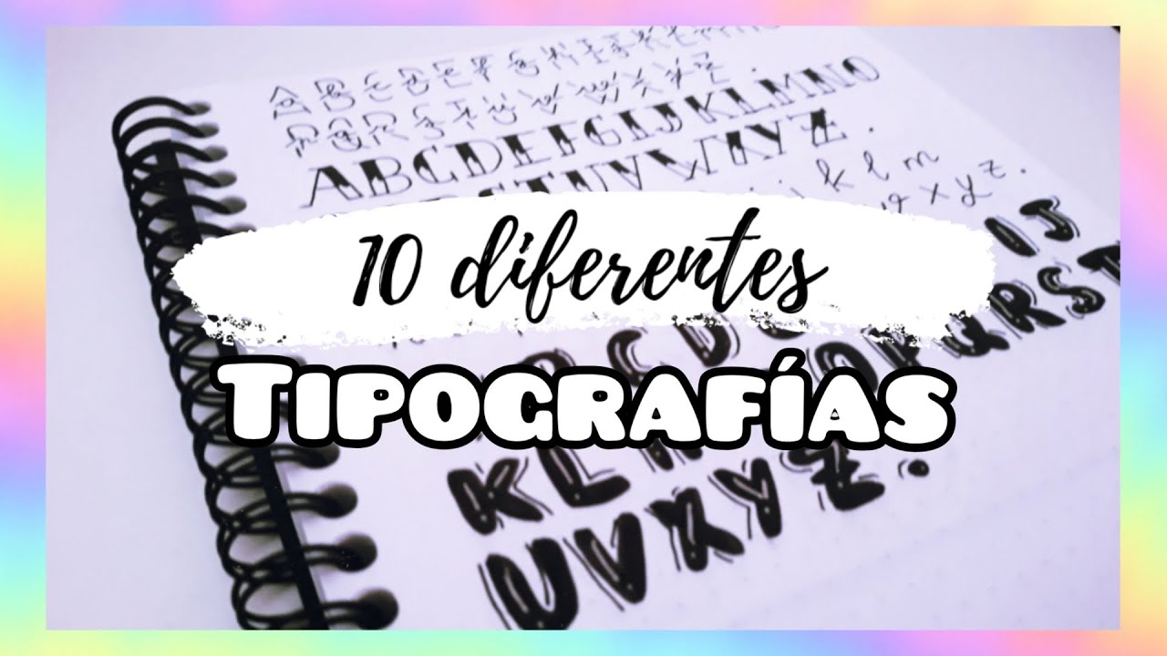 10 DIFERENTES TIPOGRAFÍAS | 10 TIPOS DE LETRAS | Sandra Art 🤍🎨