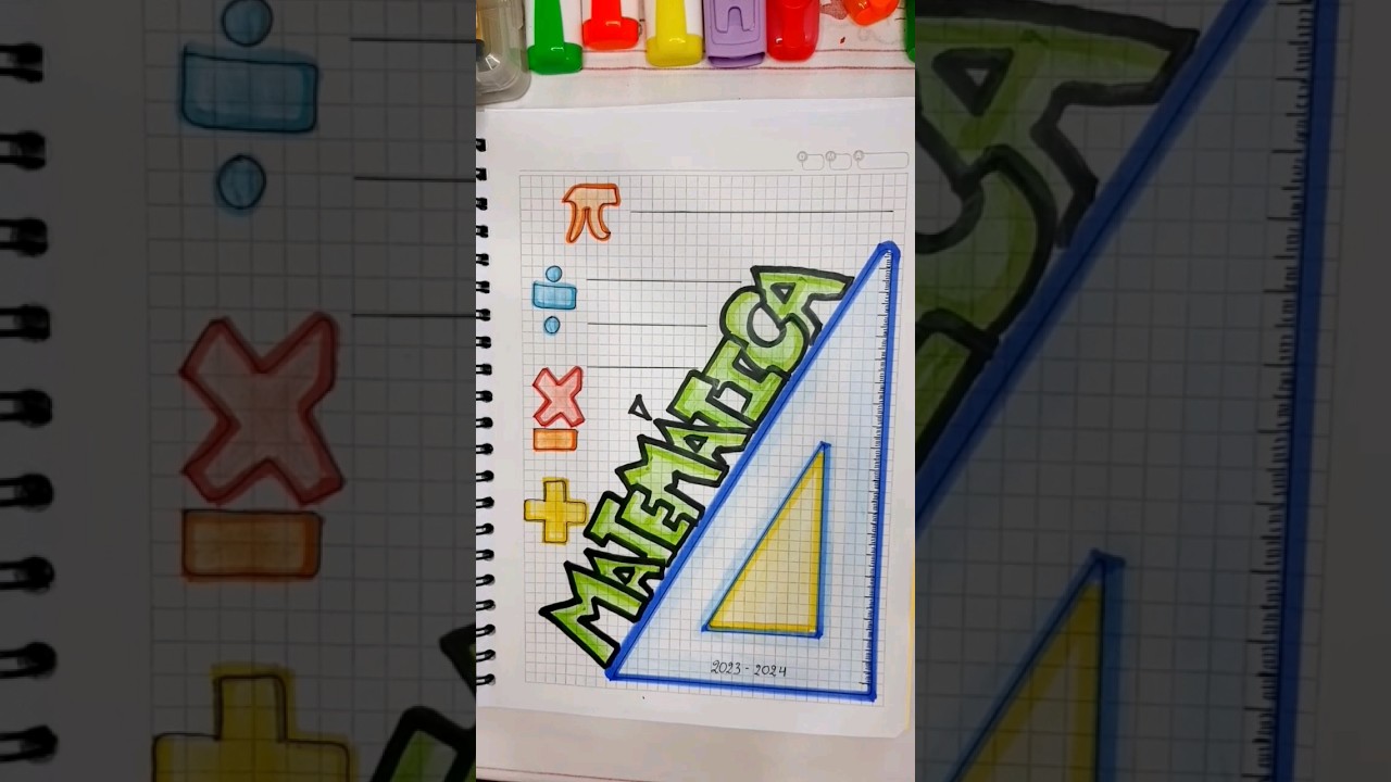 Carátula/ Portada de Matemática  #caratulas #portadas #shortsvideo #creatividad #viral #love #crea