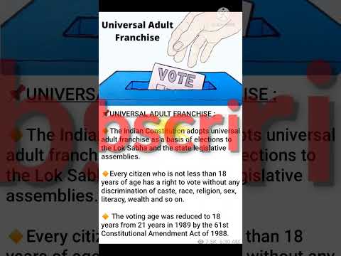 universal adult franchise, polity, gk trick,Constitution,brushup gk