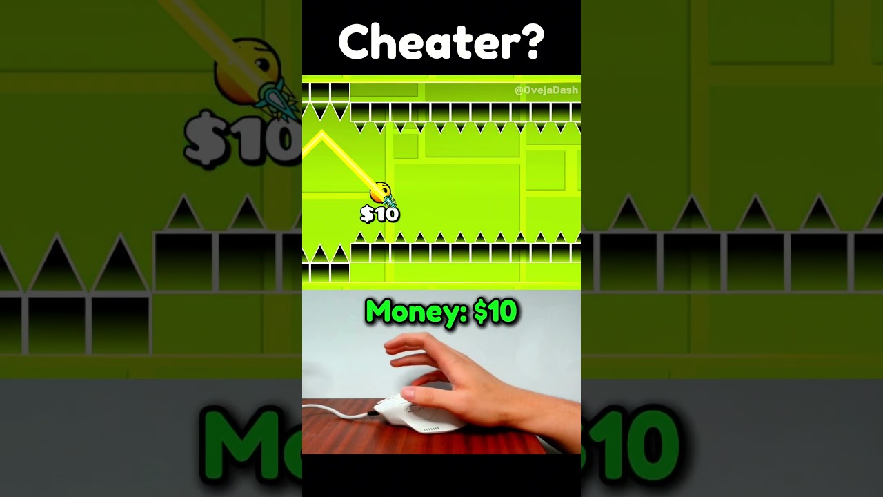 MATADORA 50 Clicks Locked Wall VS Cheater in Geometry Dash! #shorts