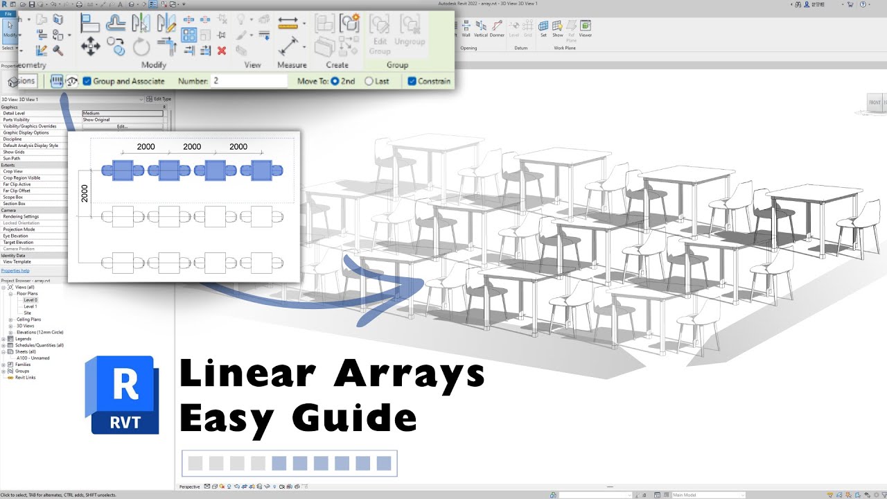 REVIT: LINEAR ARRAYS - EASY GUIDE