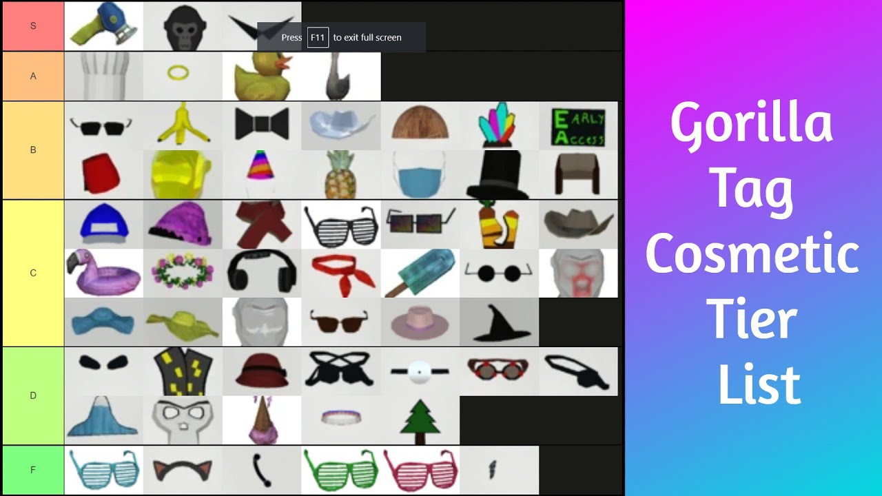 Ranking All The Gorilla Tag Cosmetics  |  Video 6