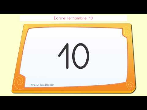Écriture des nombres - écrire le nombre 10