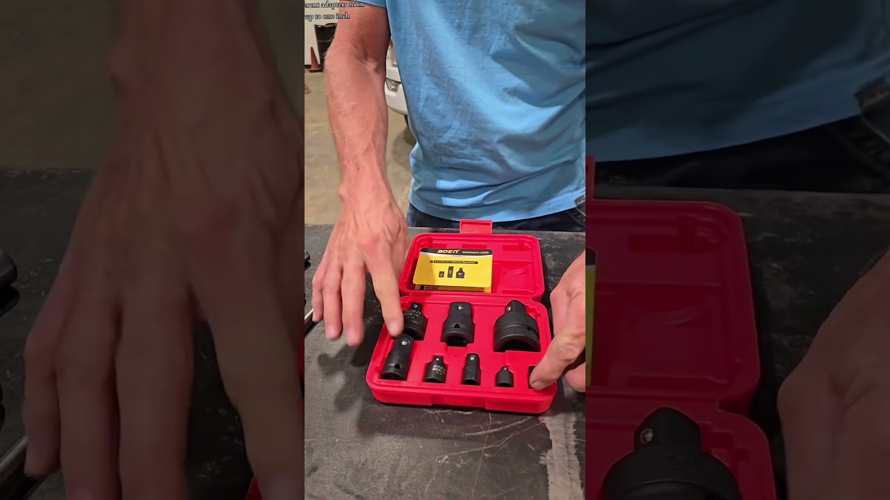 Upgraded BOEN Impact Socket Adapter Set - 8pcs for 1/4